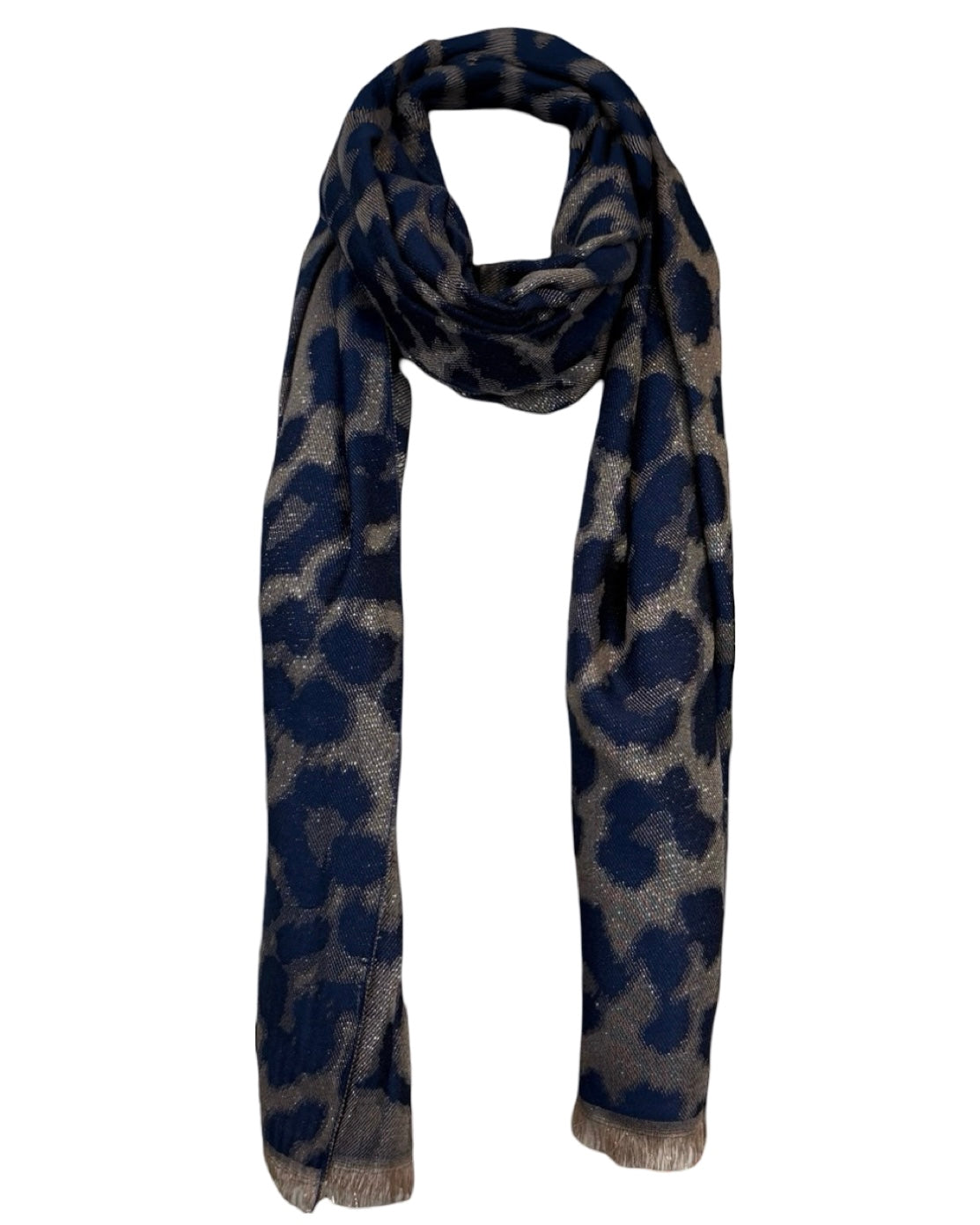 Leopard Fringe Tassel Scarf – Pea & Mint